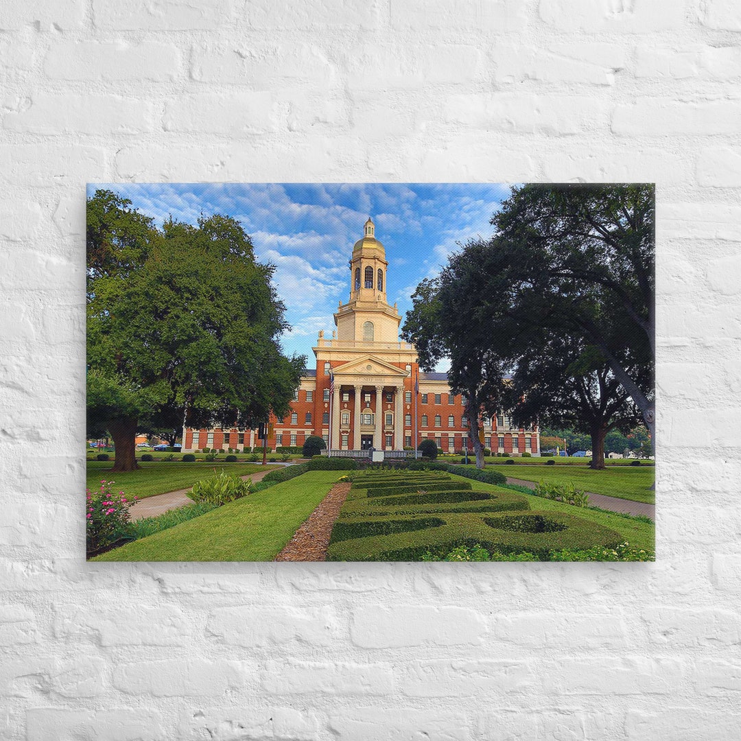 Baylor University Bears Daylight Campus Canvas Wall Art Stretched and ...