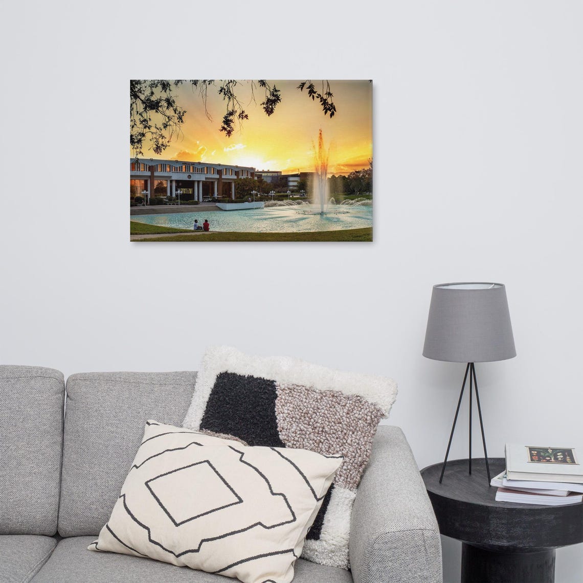 UCF Knights Sunset Campus Canvas Wall Art Stretched and Framed ...