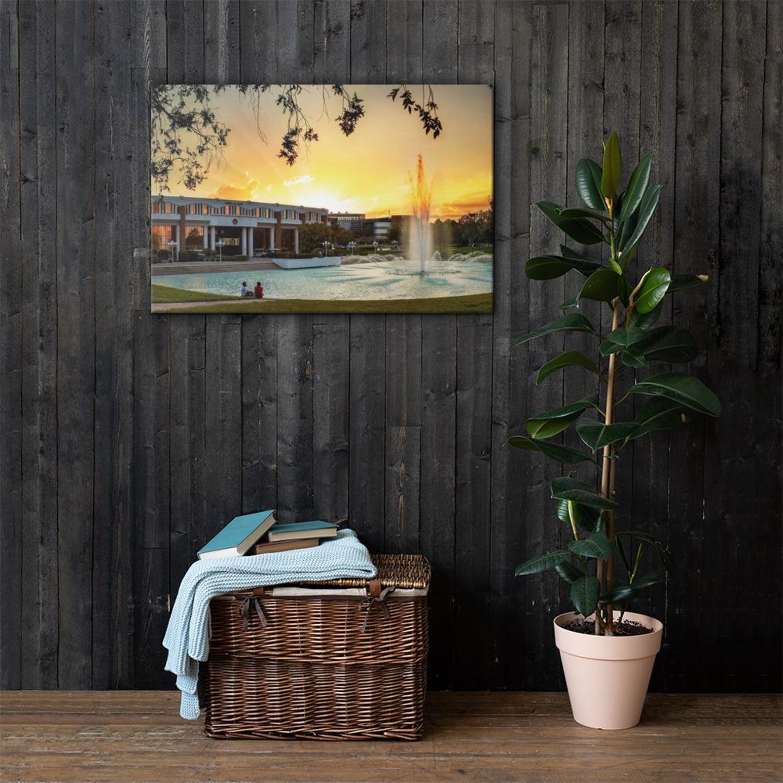 UCF Knights Sunset Campus Canvas Wall Art Stretched and Framed ...