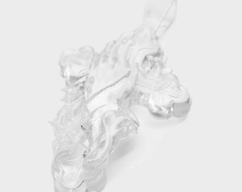 Big Clear Jesus Piece Pendant & Chain - Etsy