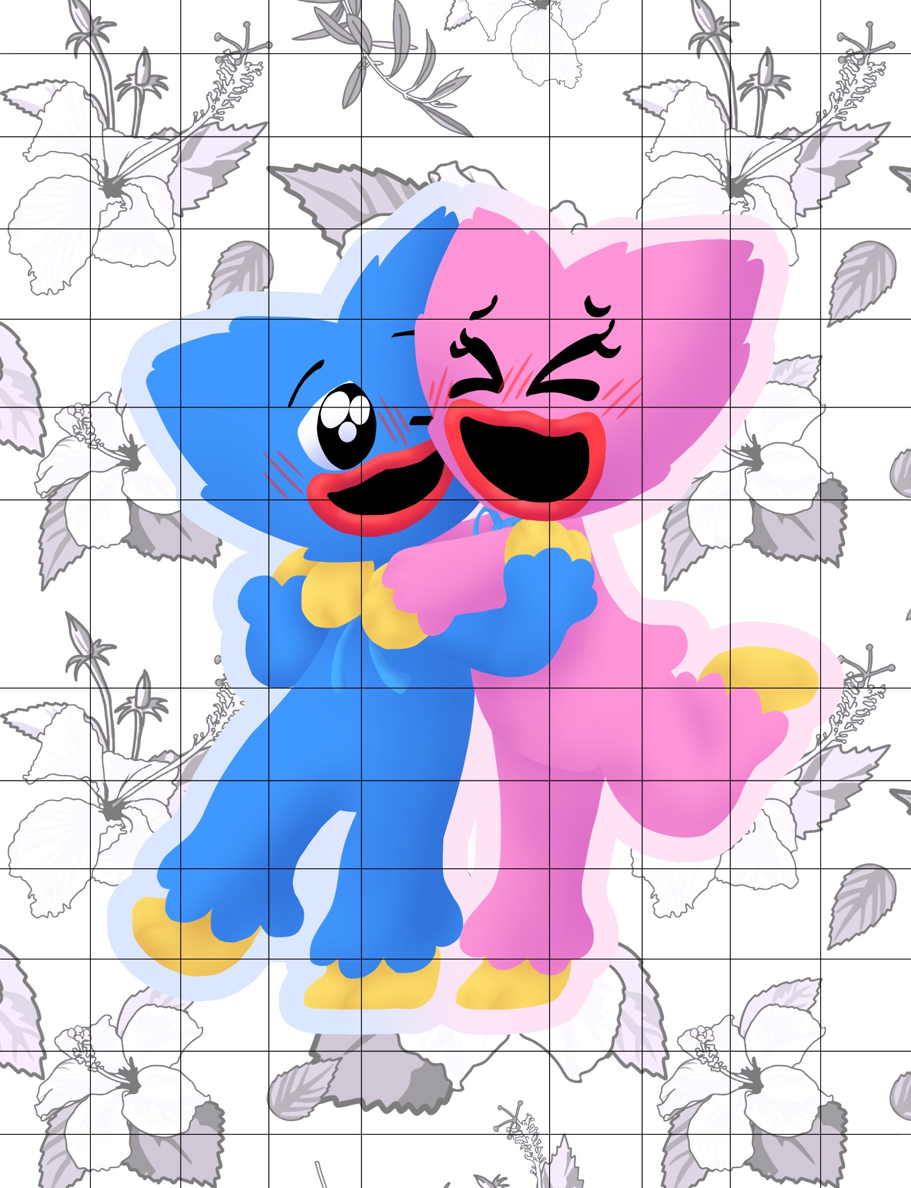 Kissy Missy and Huggy Wuggy Template Kissy and Huggy Love File Kissy ...