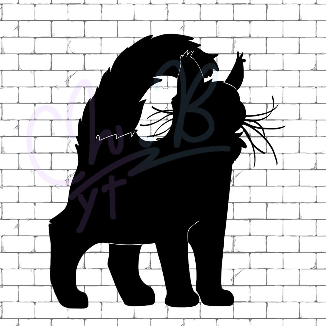 Black Cat PNG Big Cat PNG Mighty Cat PNG Cat Clipart for Cups, Towels ...