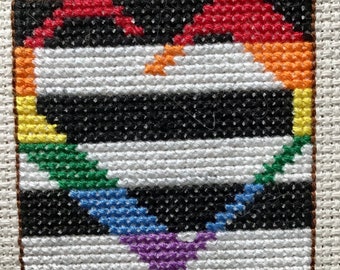 Rainbow Pride Cross Stitch Pattern Heart Pattern Pride - Etsy