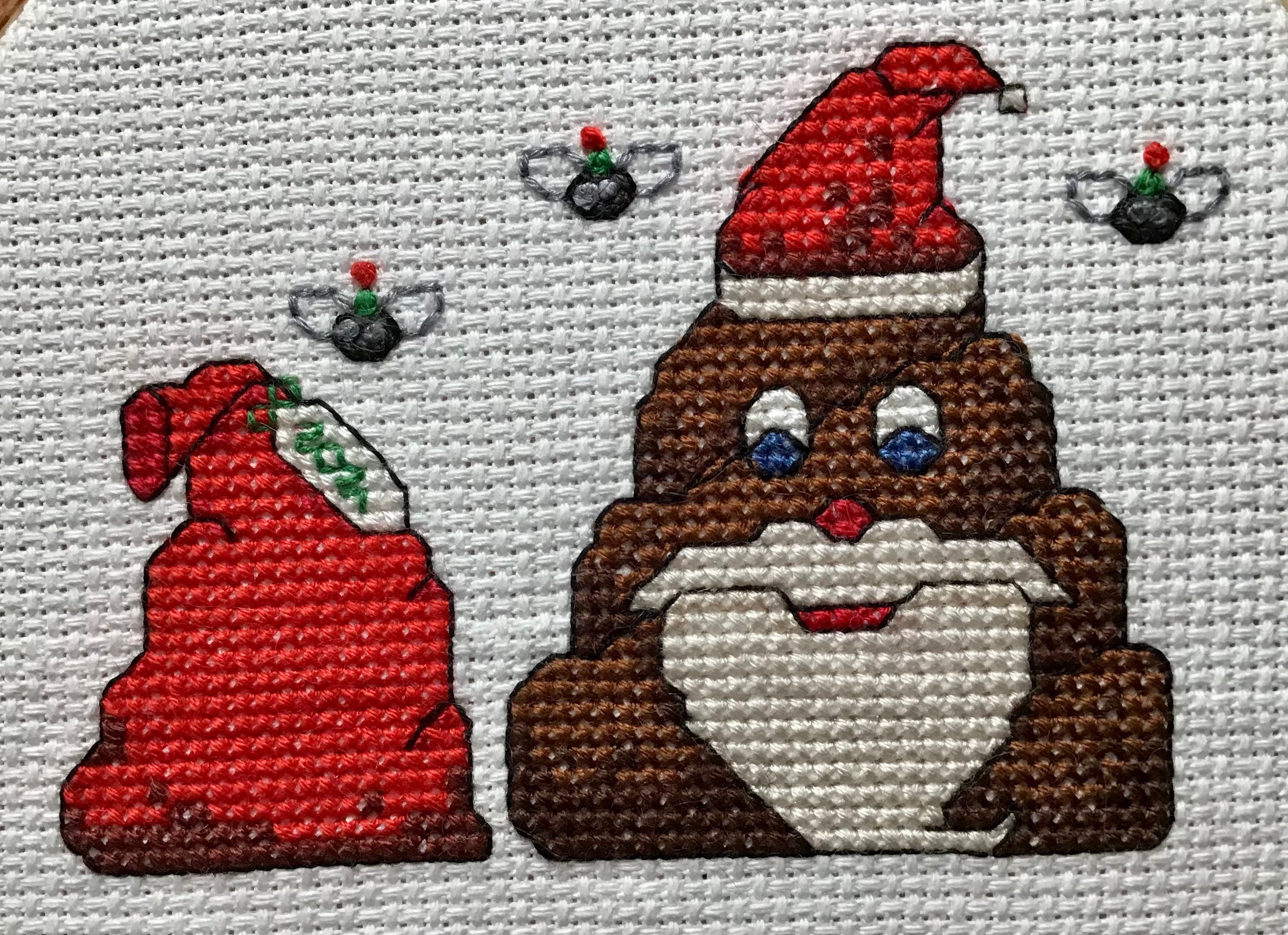 Santa Poo 2021 Cross Stitch Pattern - Etsy