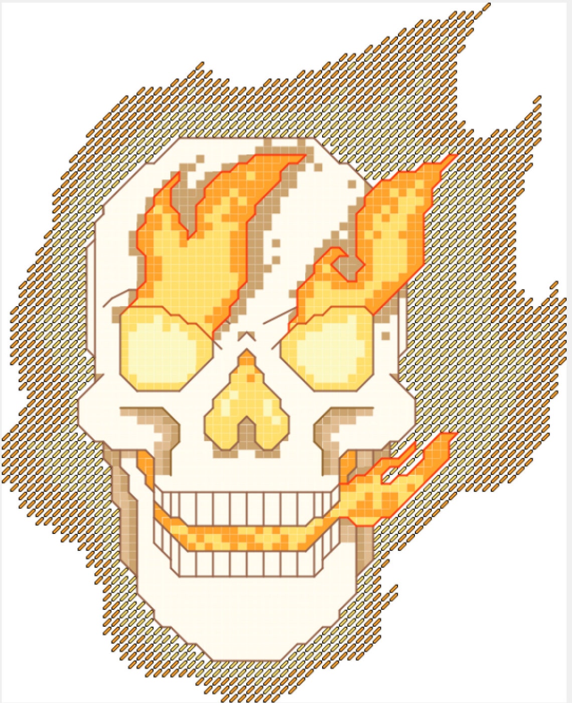 Ghost Rider cross stitch pattern | Etsy