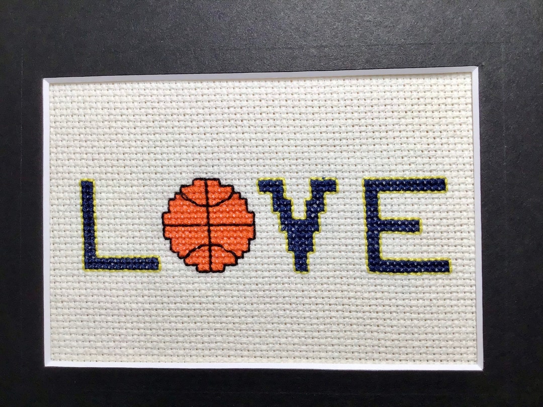 Basketball Love Cross Stitch Pattern - Etsy
