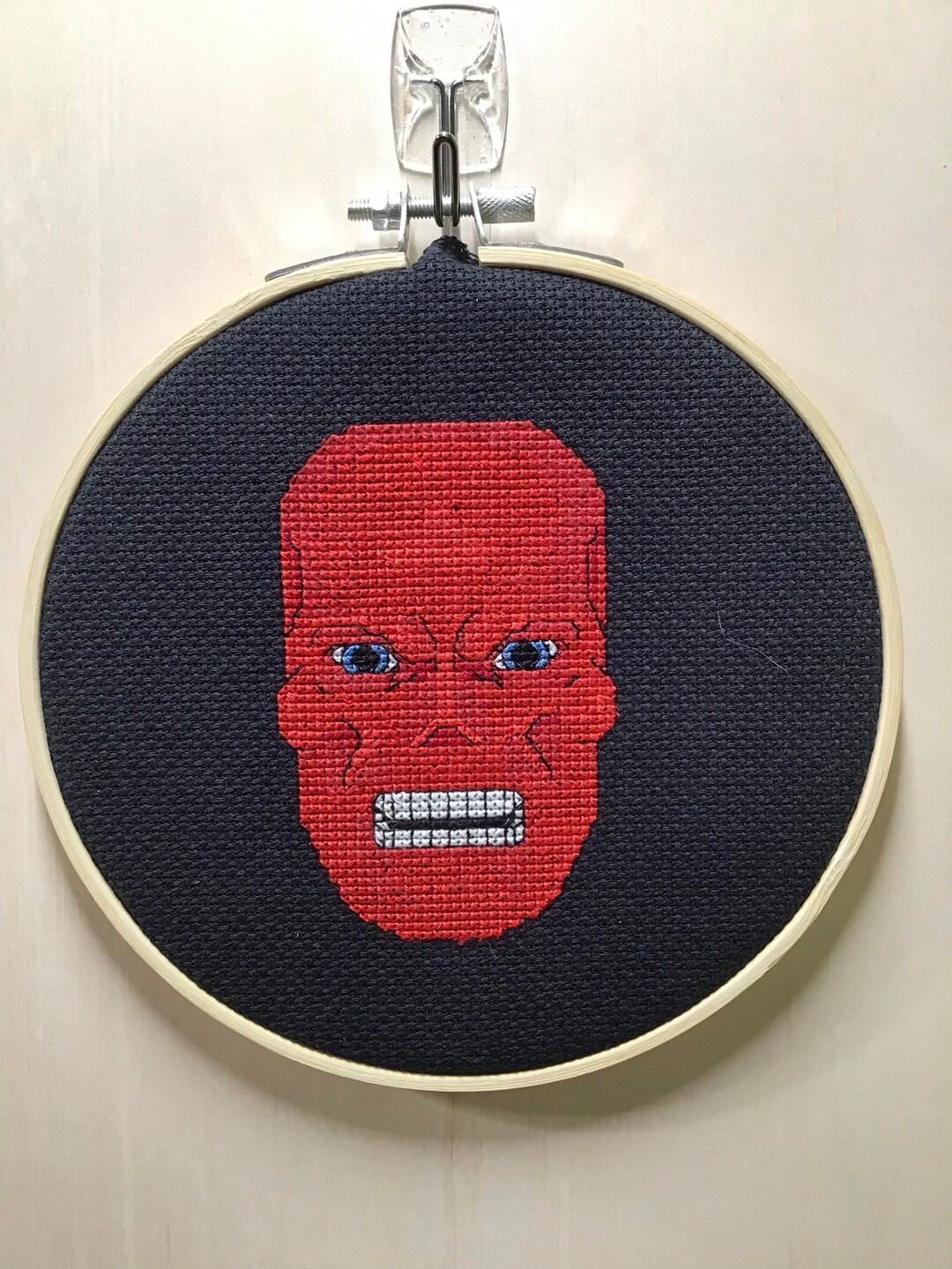 Red Skull Cross Stitch Pattern - Etsy
