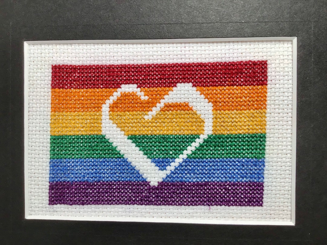 Pride Heart Cross Stitch Pattern - Etsy