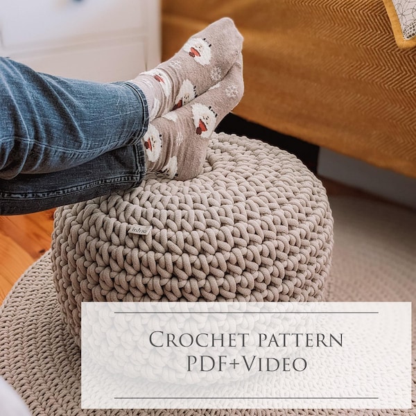 Crochet Ottoman Pattern - Etsy