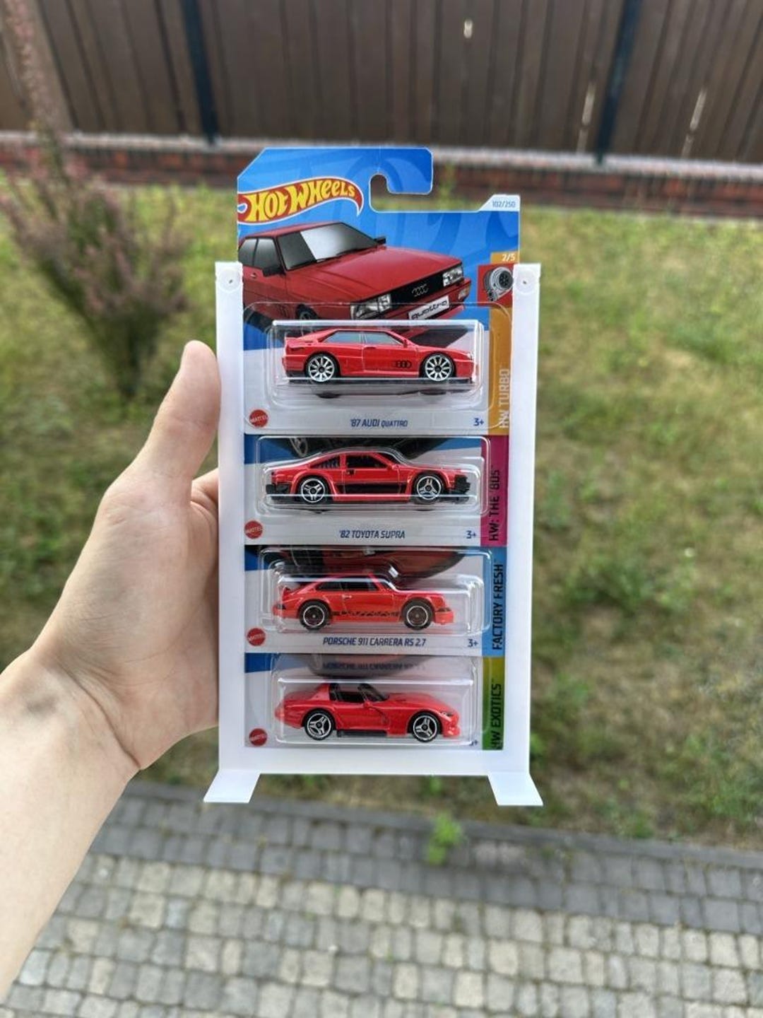 Hot Wheels Stand Display Fits 5 Cars Vertical Stand Storage Diorama ...