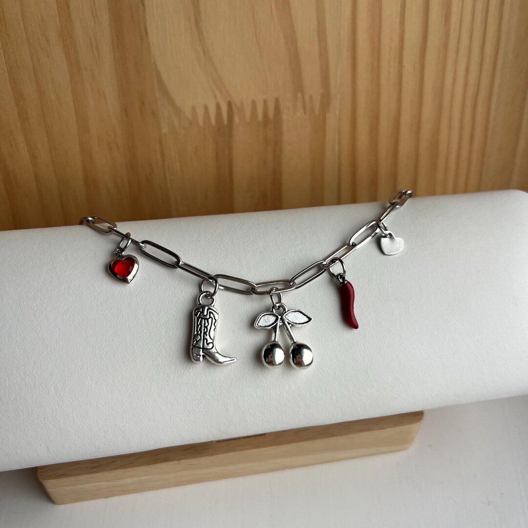 Ibiza Chilli Cherry Ball Silver Charm Necklace | Ibiza Silver Charm ...