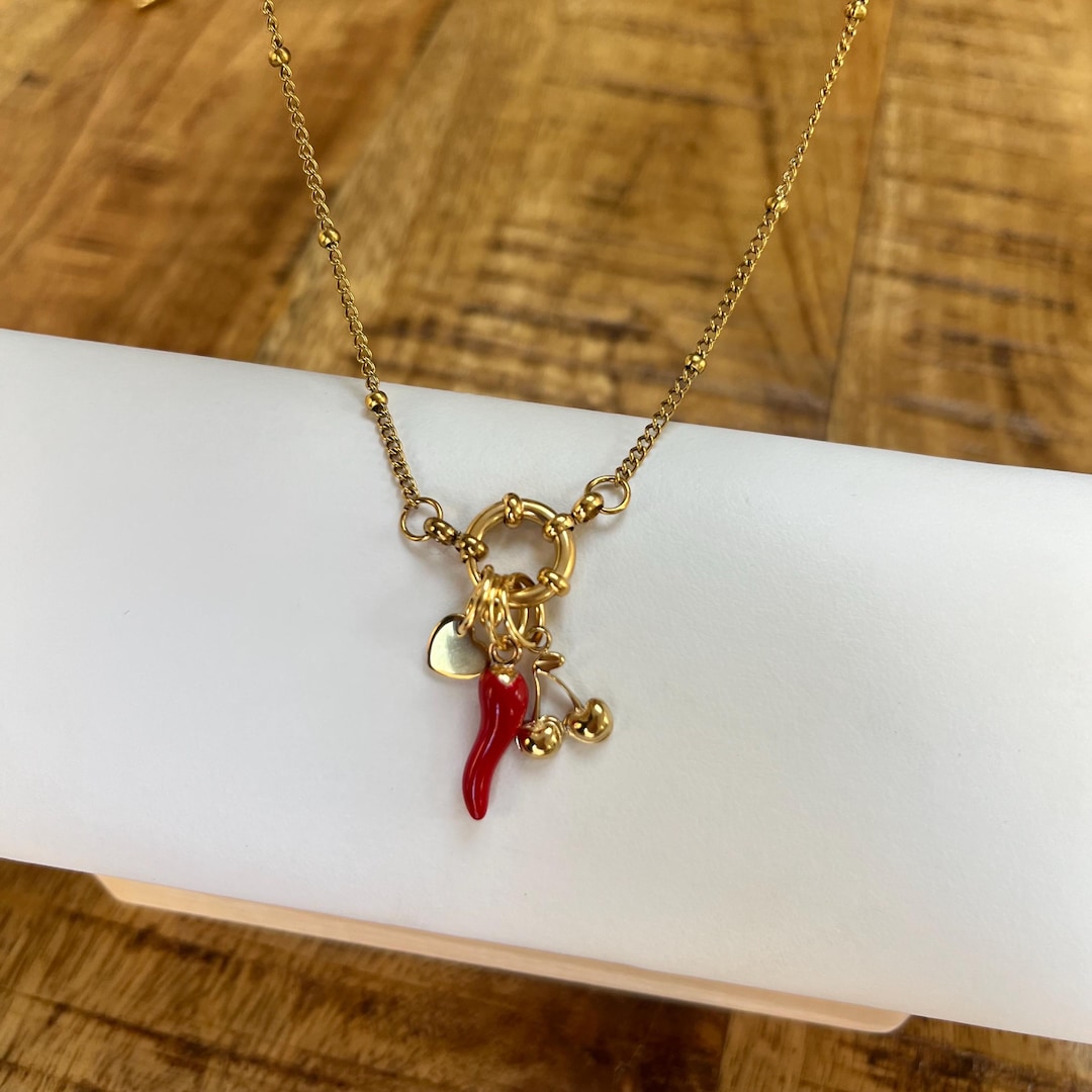The Ibiza Dainty Gold Necklace - Chilli Ibiza Gold Charm Bracelet ...