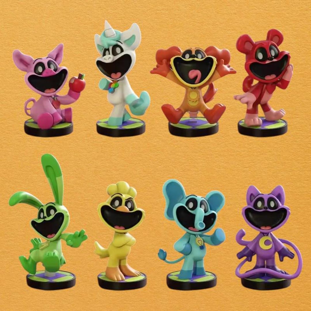 8pcs Smiling Critters Action Figure Poppy Playtime Figure Set Funny ...