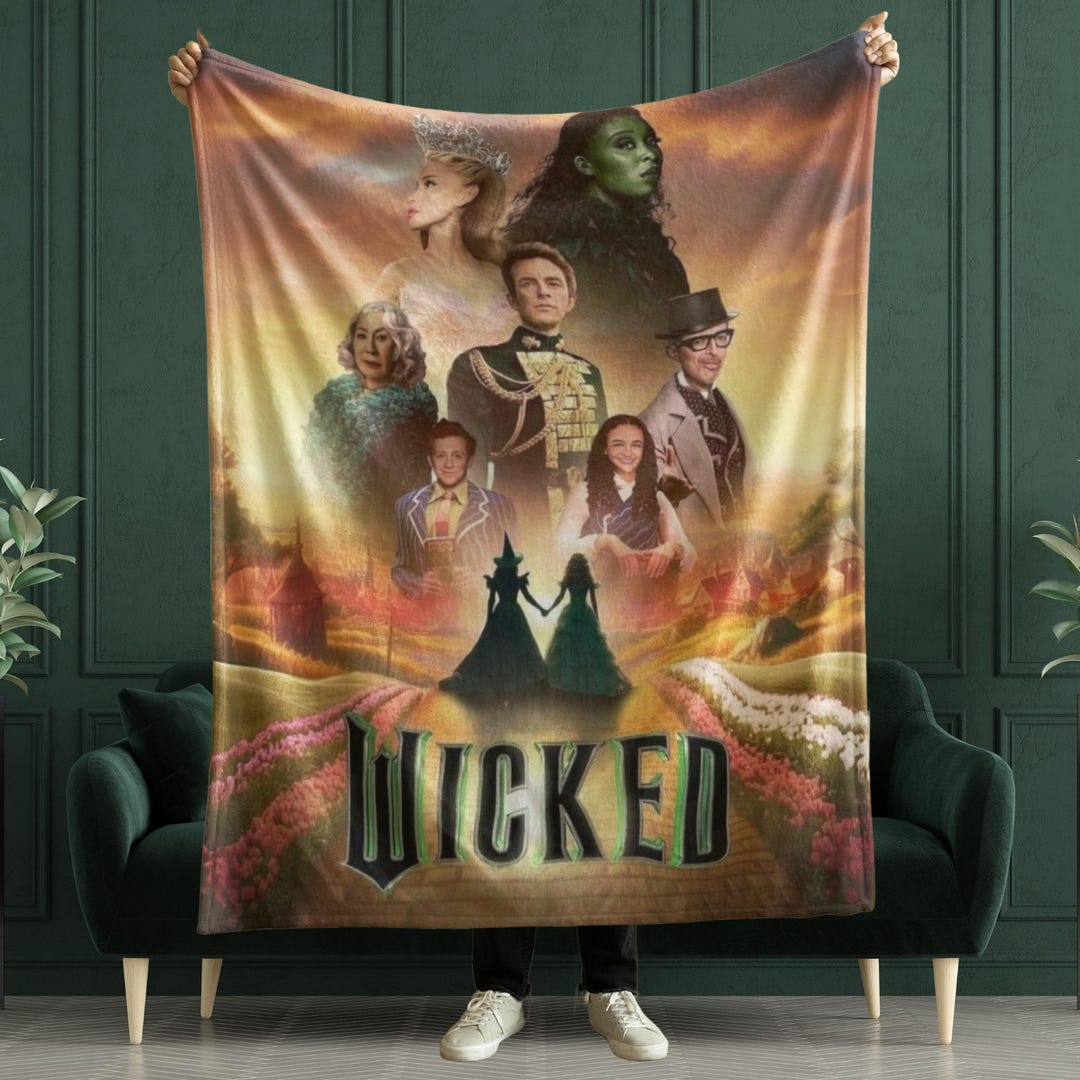 Wicked Blanket Wicked Movie Blanket Soft Fleece Throw Blanket Wizard of ...