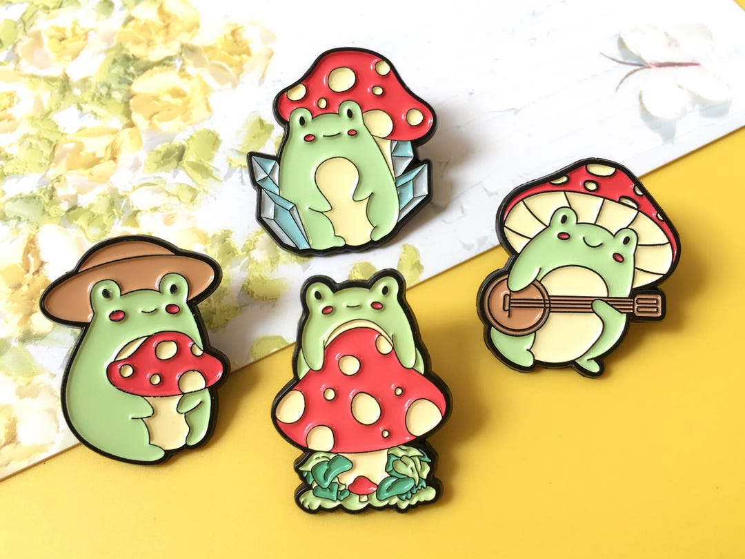 Adorable Frog Enamel Pin | Cute Pin Badge | Lapel Pin | Enamel Pin Set ...