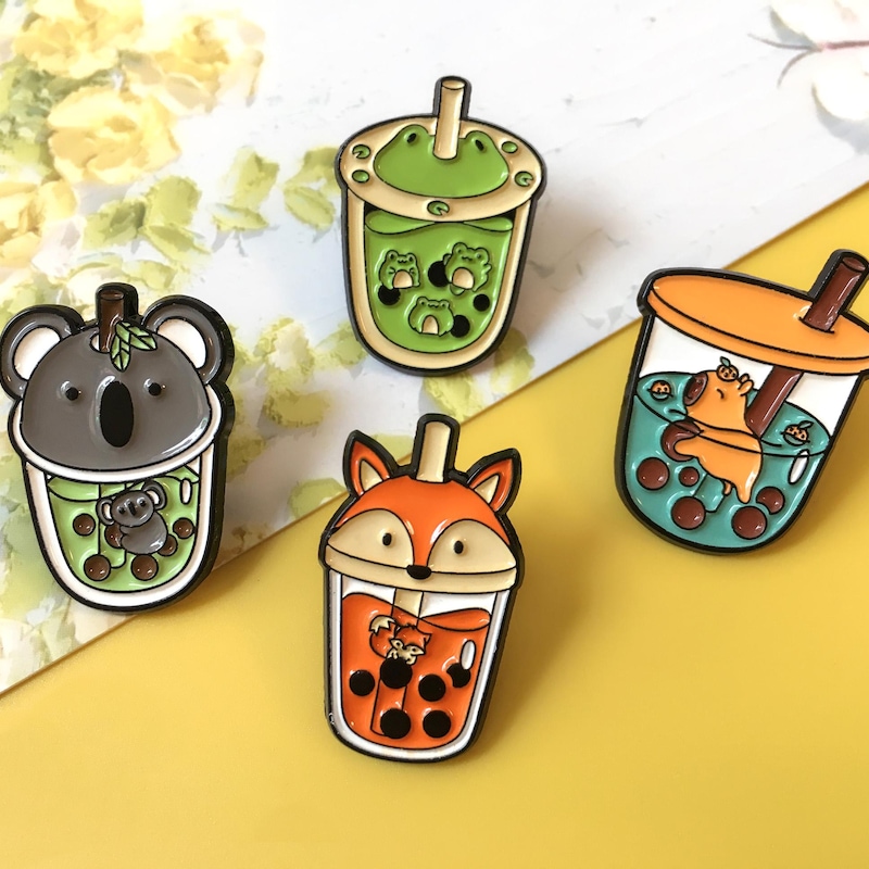 Bubble Tea Enamel Pin - Etsy