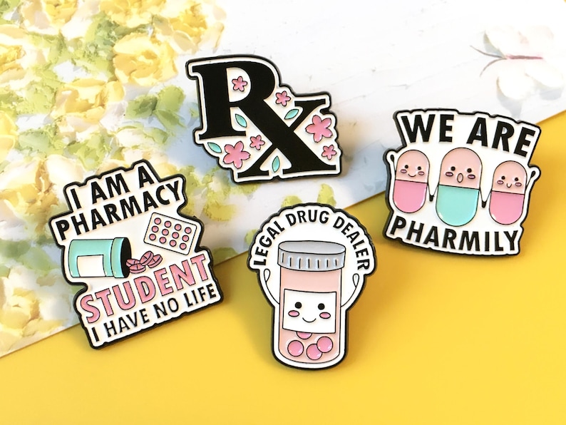 Pharmacy, Pharmacist Enamel Pin | Medical Science Pin Badge | Lapel Pin ...