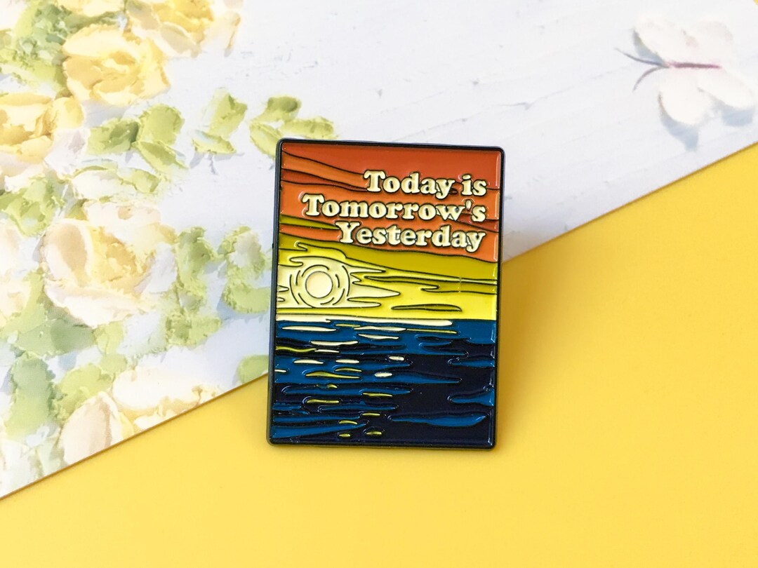 Sunset at Sea, Oil Painting Style Enamel Pin | Cute Pin Badge | Lapel ...