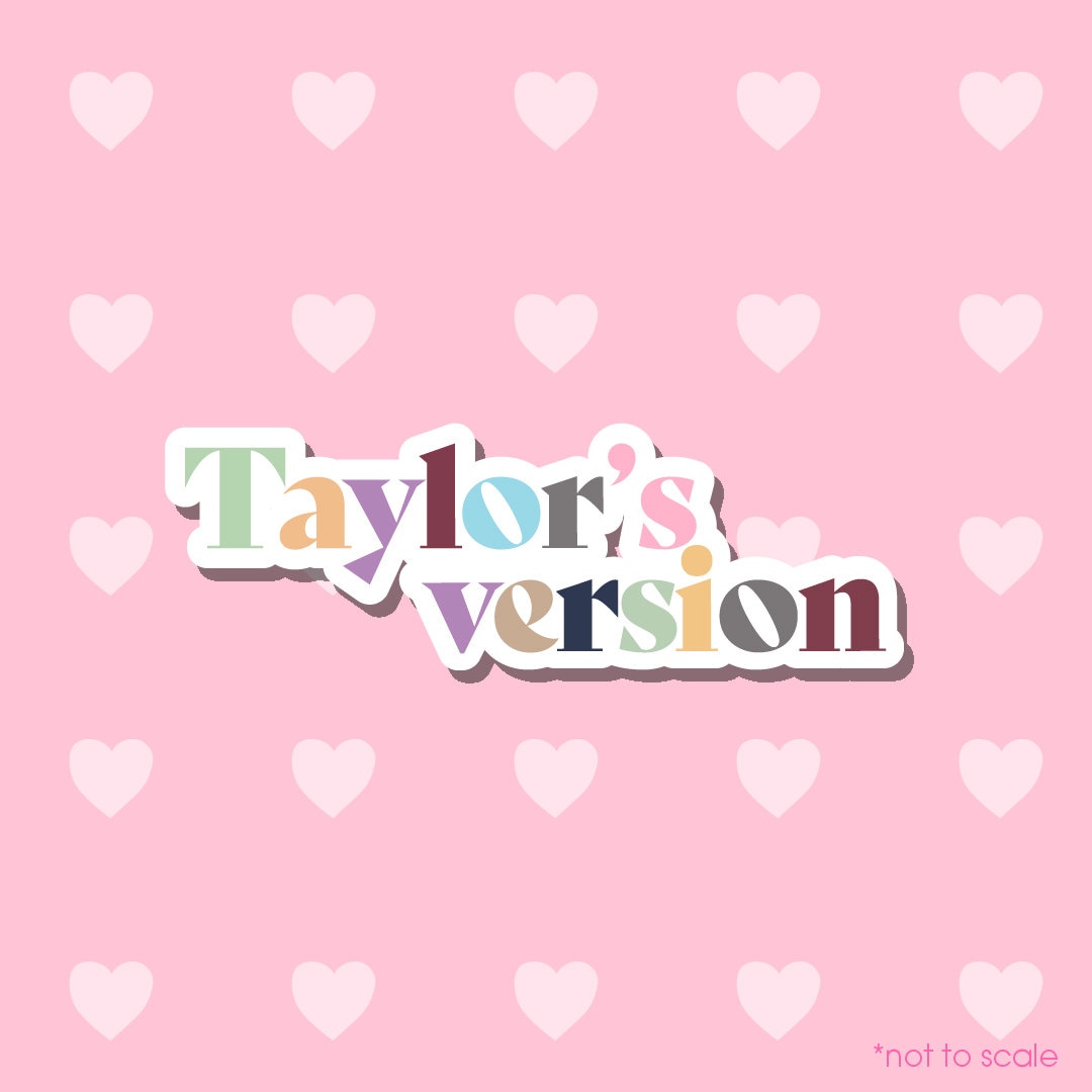 TAYLOR SWIFT Taylor's Version Sticker// Kindle, E-reader Sticker ...