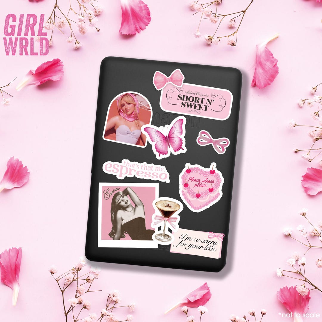 SABRINA CARPENTER Fan Sticker Set// Kindle, E-reader Sticker, Laptop ...