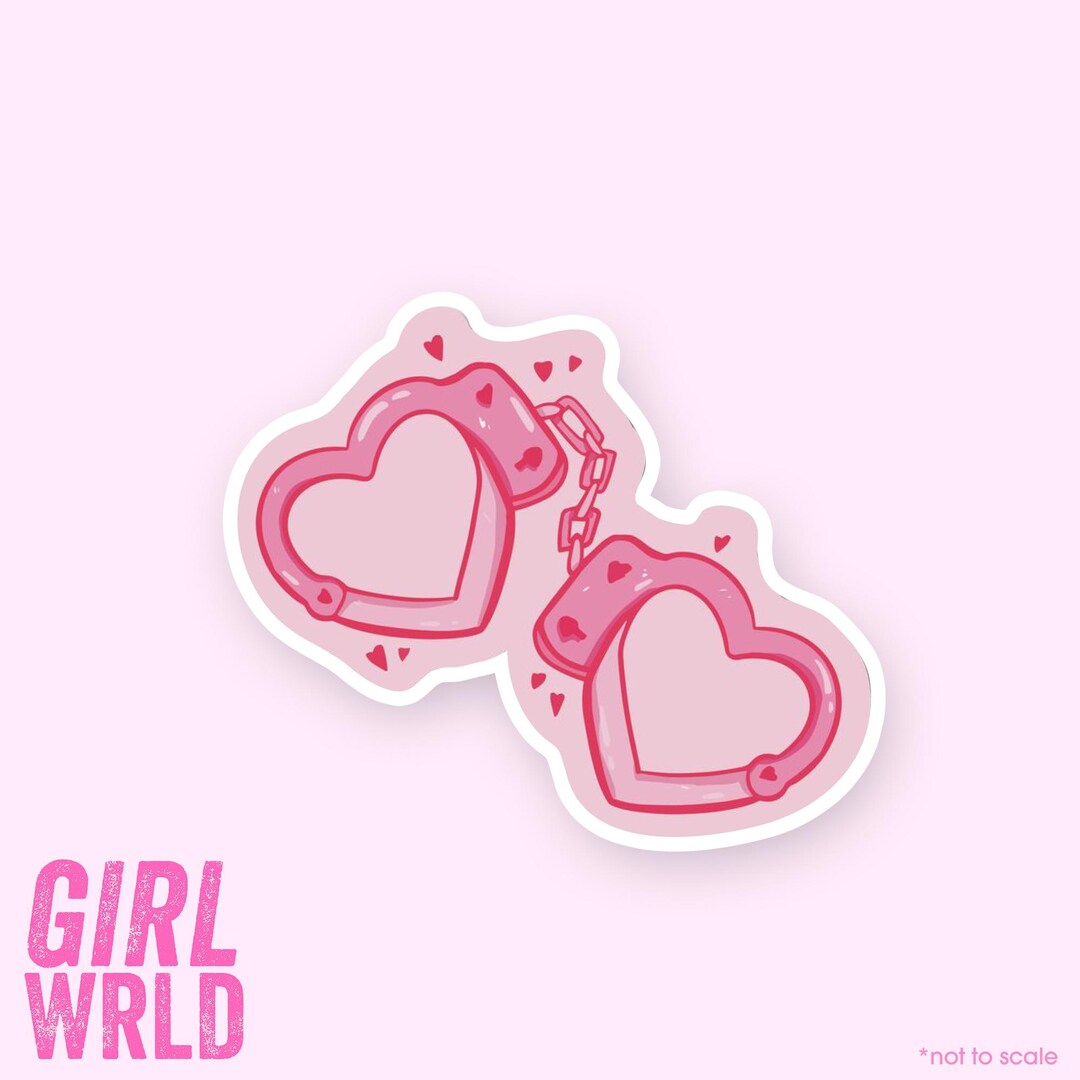 Dark Romance Sticker, Heart Handcuffs, E-reader Sticker, Waterproof ...