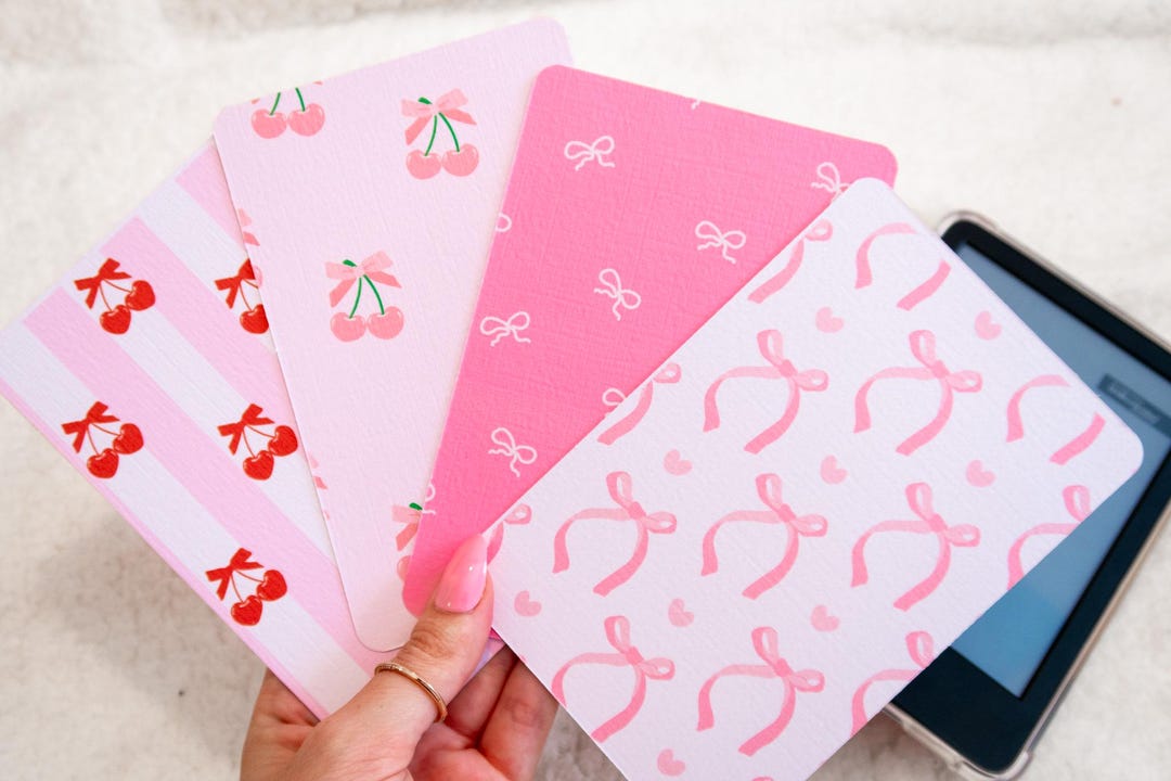 Original Design Cardstock Double Sided Kindle Insert | Pink Patterns ...