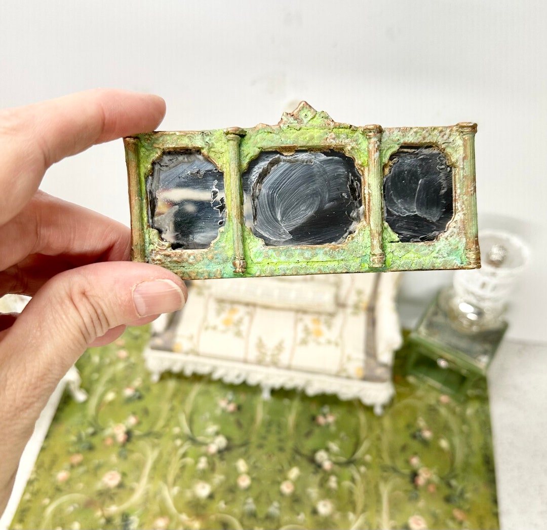 Louis XIV Dollhouse Mirror, Miniature Mirror, Shabby Chic Decor ...