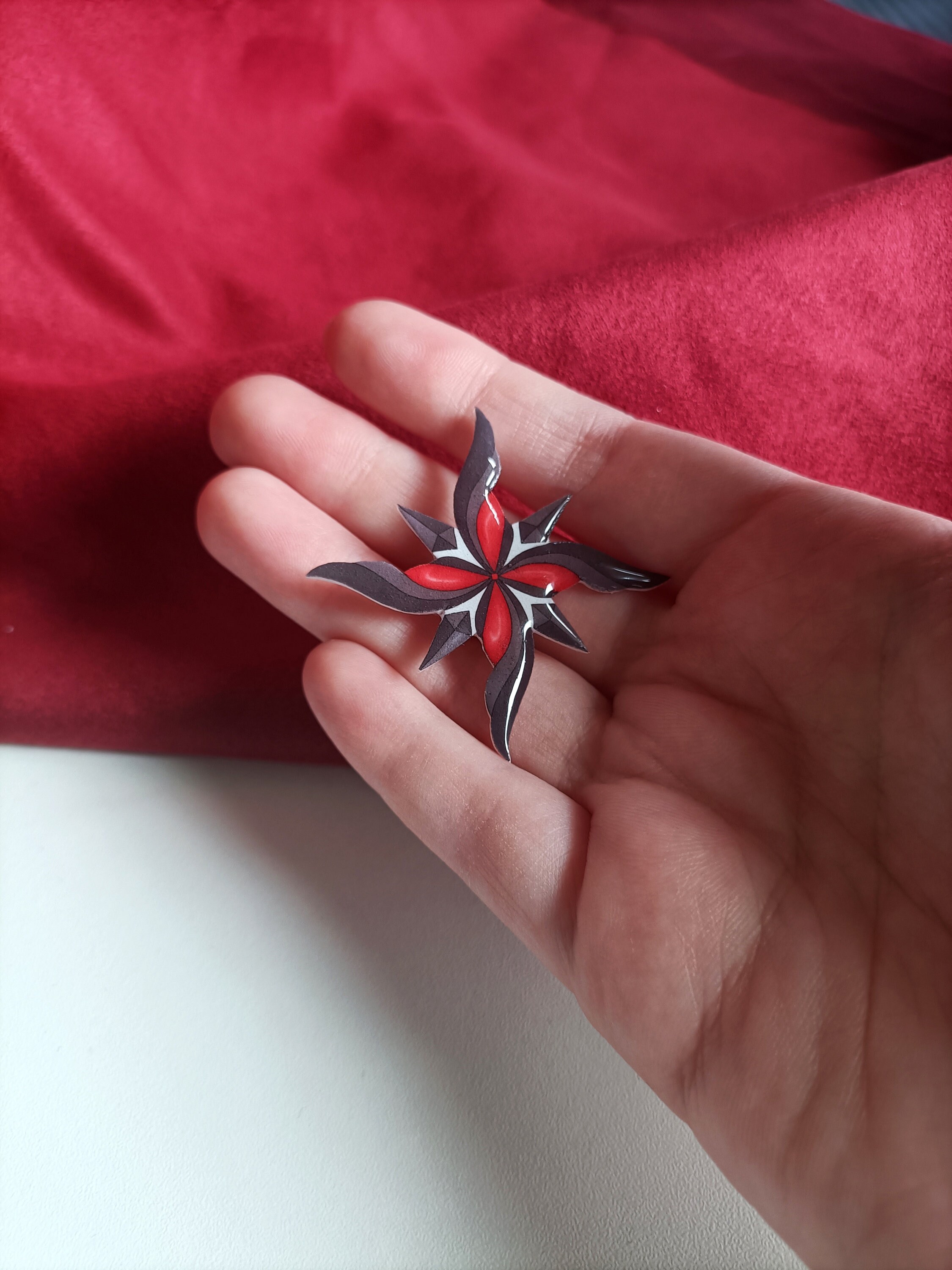 Arlecchino Genshin Impact Pin Cross Fatui Cosplay - Etsy