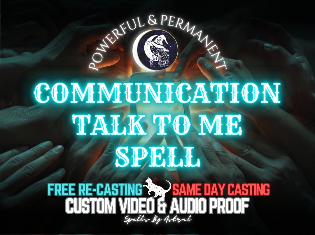 TALK TO ME Spell I Contact Me Spell, Message Me Spell I Unblock Me ...