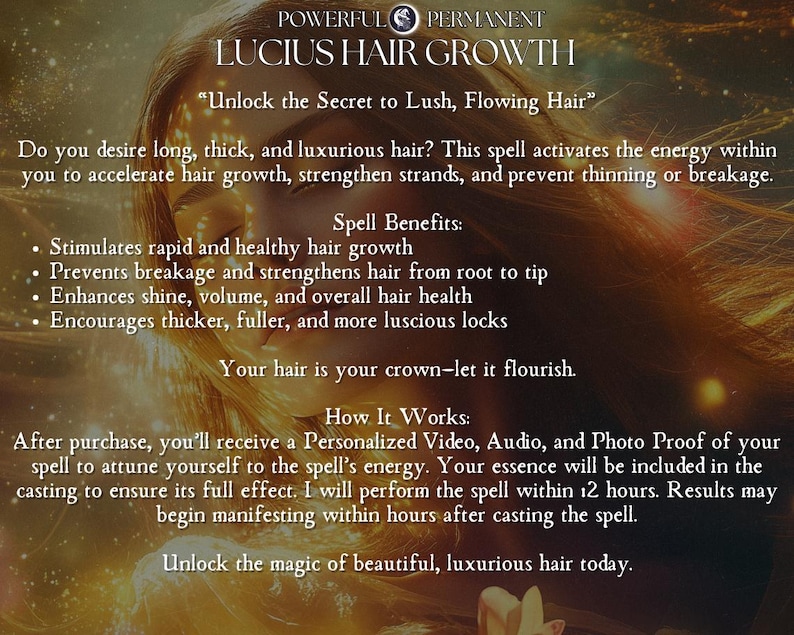 HAIR GROWTH SPELL | Boost Hair Thickness and Strength | Stop Hair Loss ...