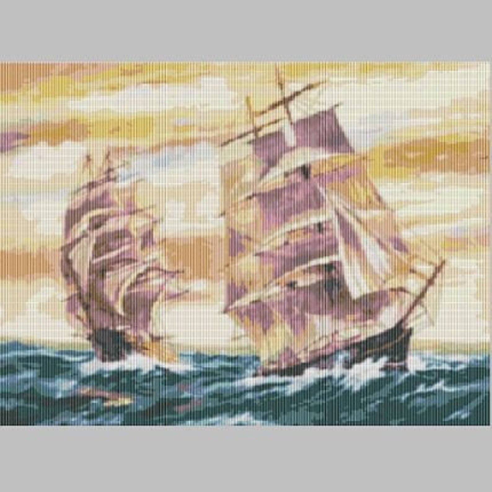 Sailing Ship in Two Sizes, Pattern for Loom or Peyote - Etsy