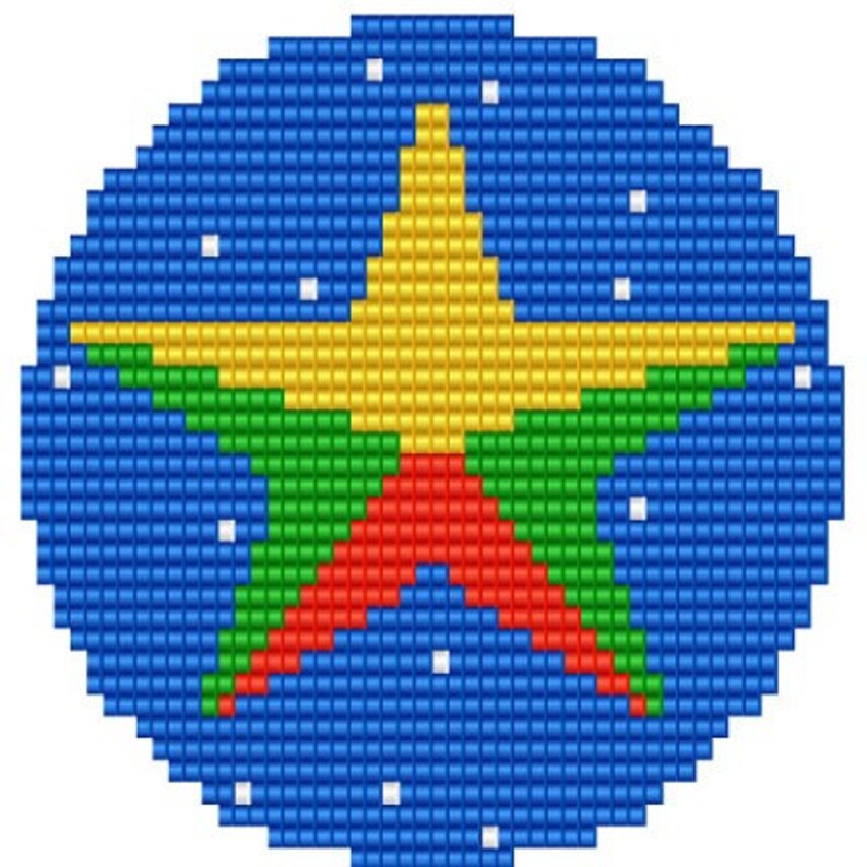Ornament Star, Bead Pattern for Loom or Peyote - Etsy