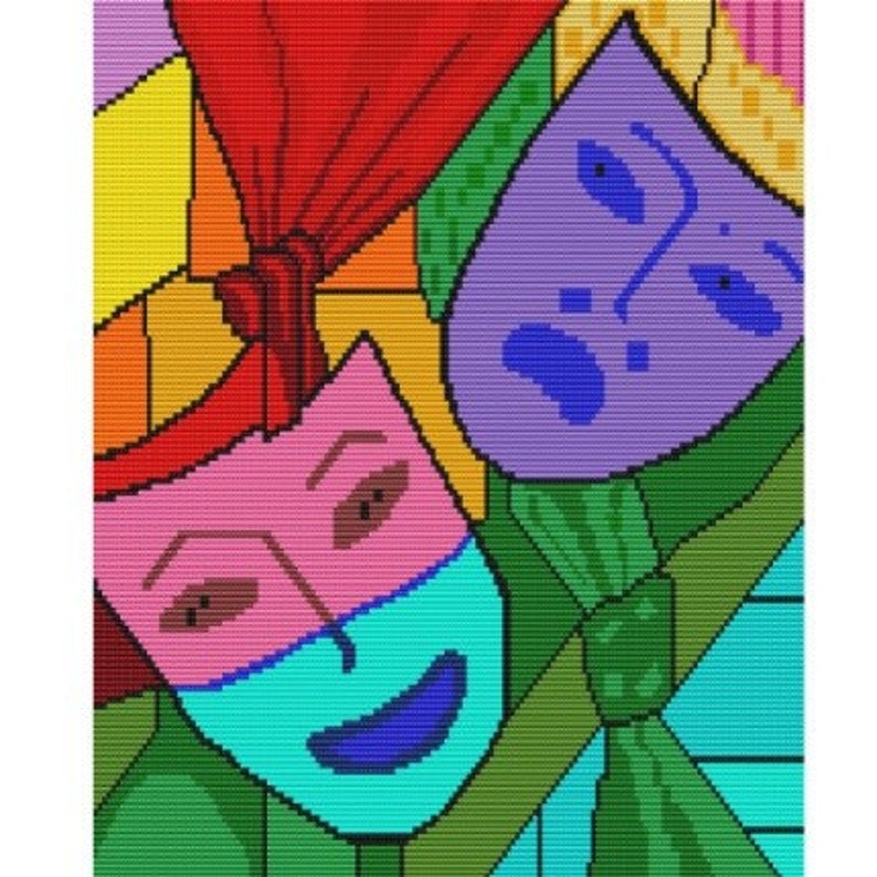 Comedy Tragedy Masks, Pattern for Loom or Peyote - Etsy
