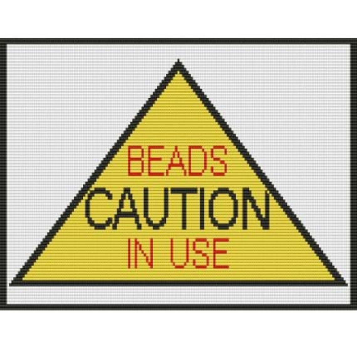 Caution Signs, Pattern for Loom or Square Stitching - Etsy