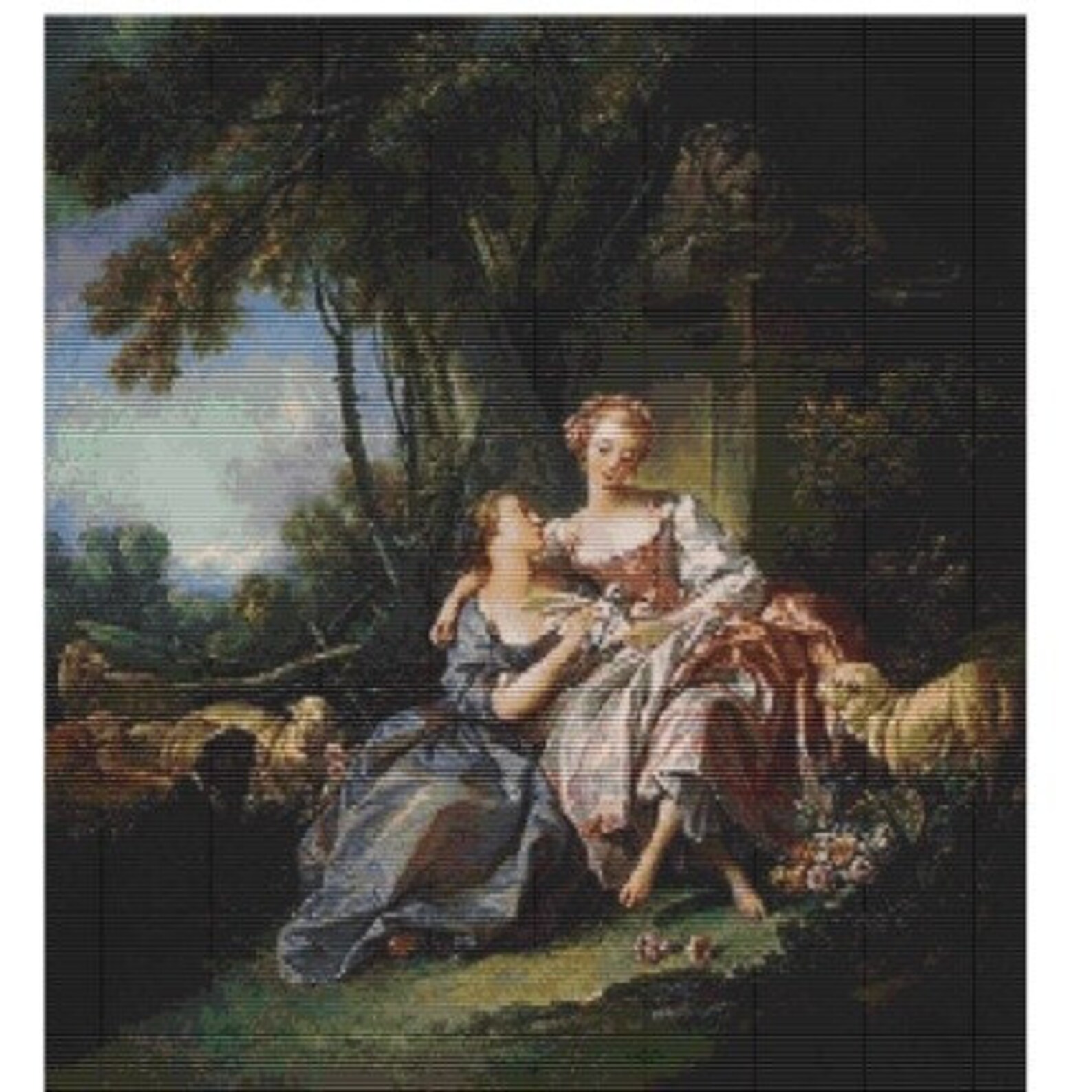The Love Letter by Francois Boucher, Pattern for Loom or Peyote - Etsy
