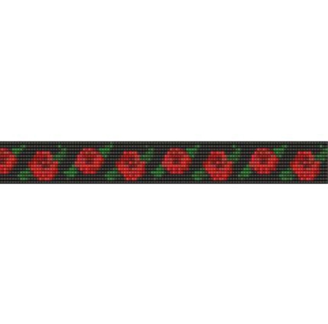 Red Flowers Bracelet for Loom or Peyote - Etsy