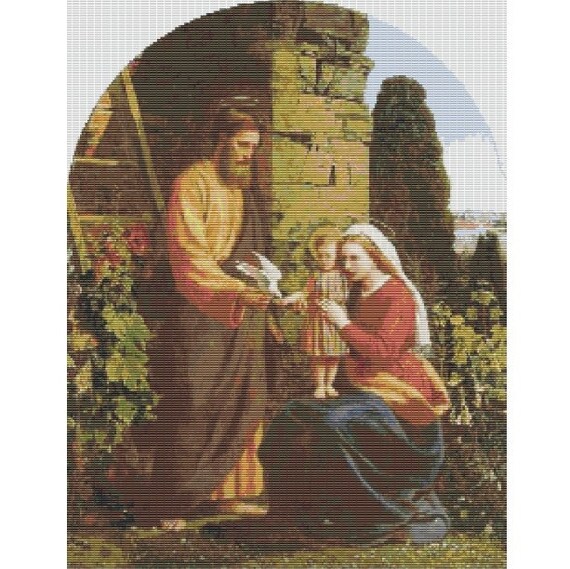 HOLY FAMILY by James Collinson Pattern in Four Choose Loom | Etsy