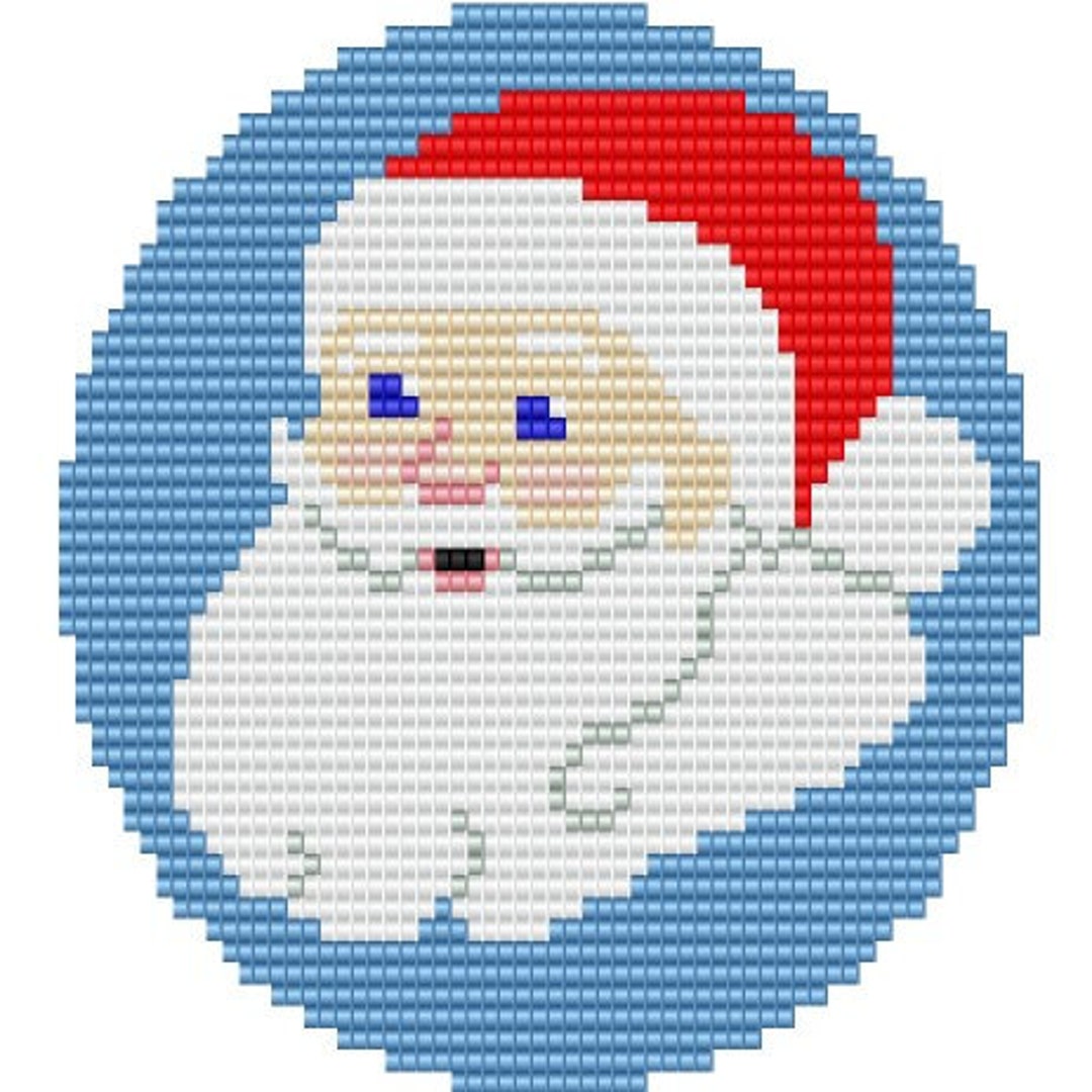 Ornament Santa, Bead Pattern for Loom or Peyote/ Brick or Cut Out - Etsy