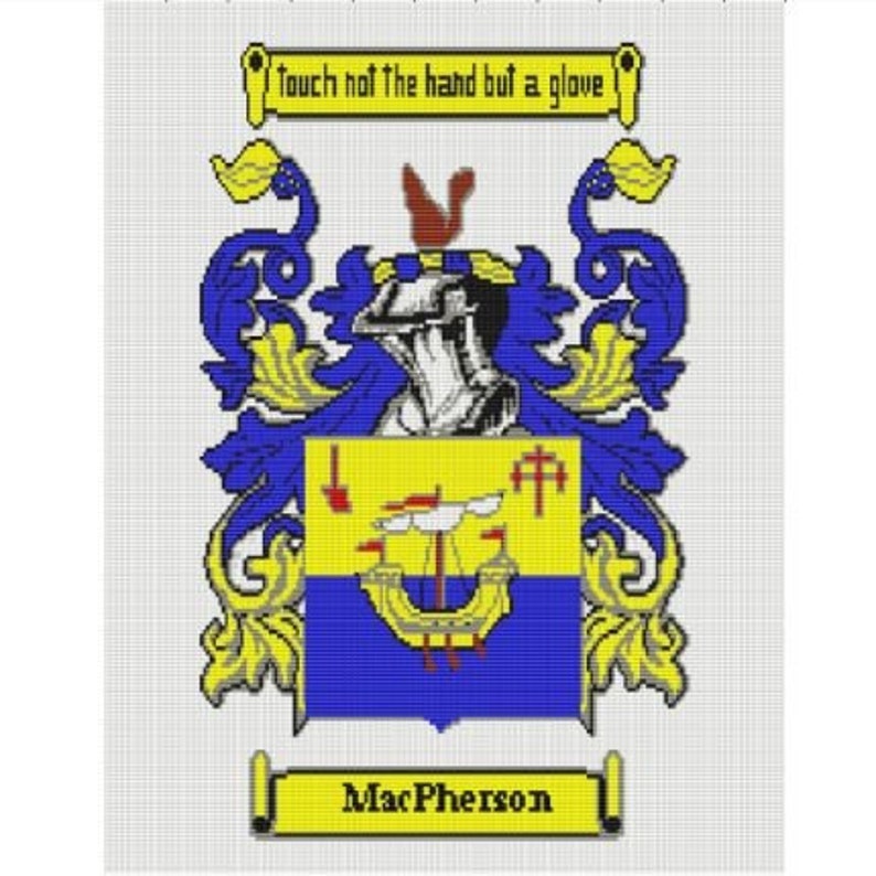 Macpherson Crest Bead Pattern for Loom or Square Stitch | Etsy