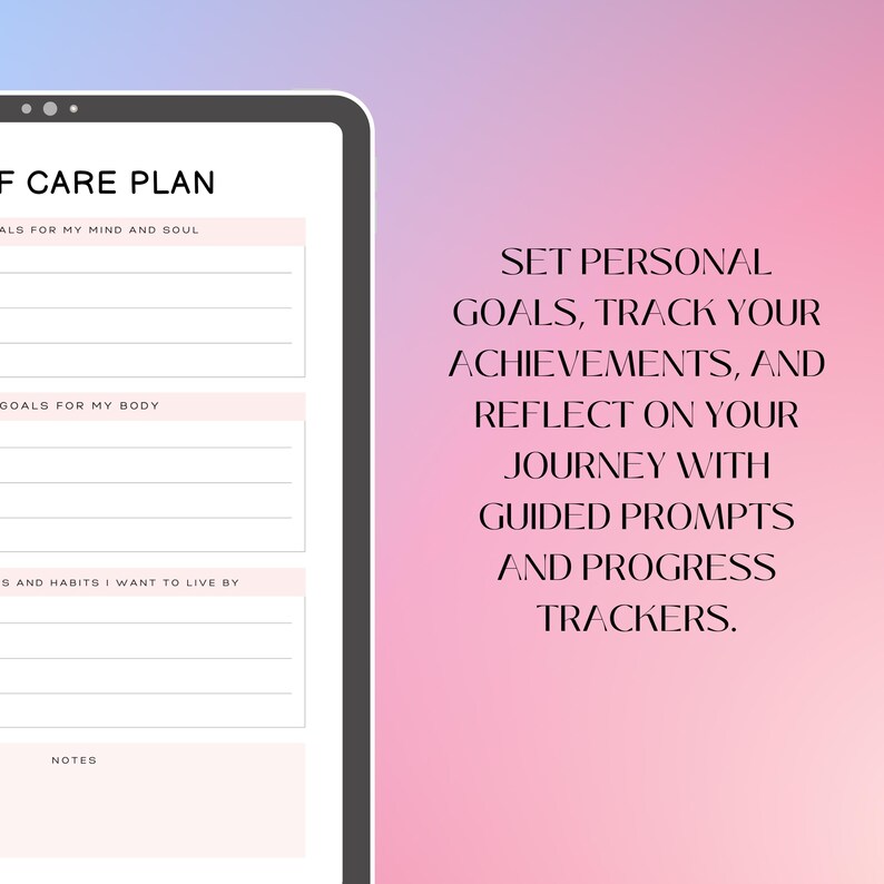 Digital Self Care Planner Self Care Planner Health Mindfulness Positive ...