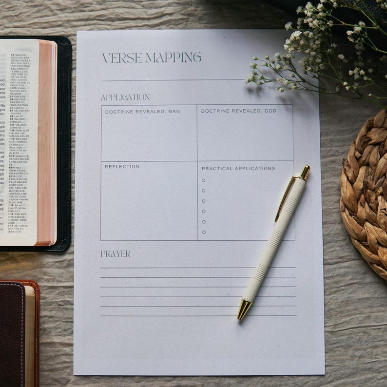 Verse Mapping Template for Bible Study Printable Verse Mapping Digital ...