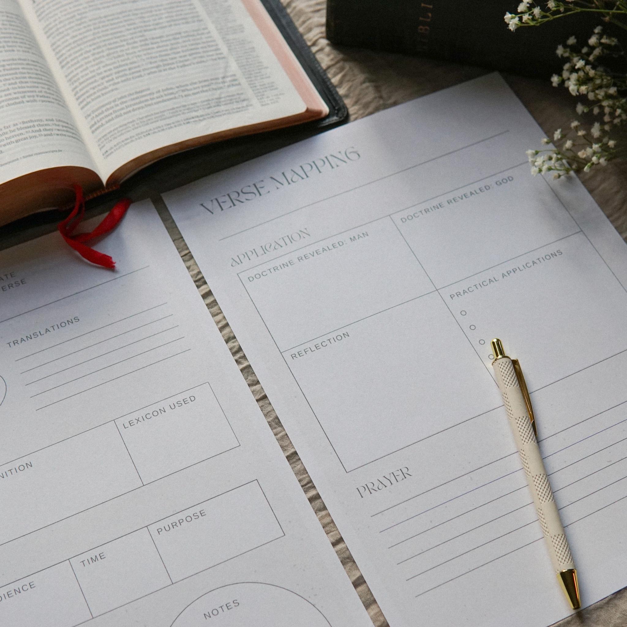 Verse Mapping Template for Bible Study Printable Verse Mapping Digital ...