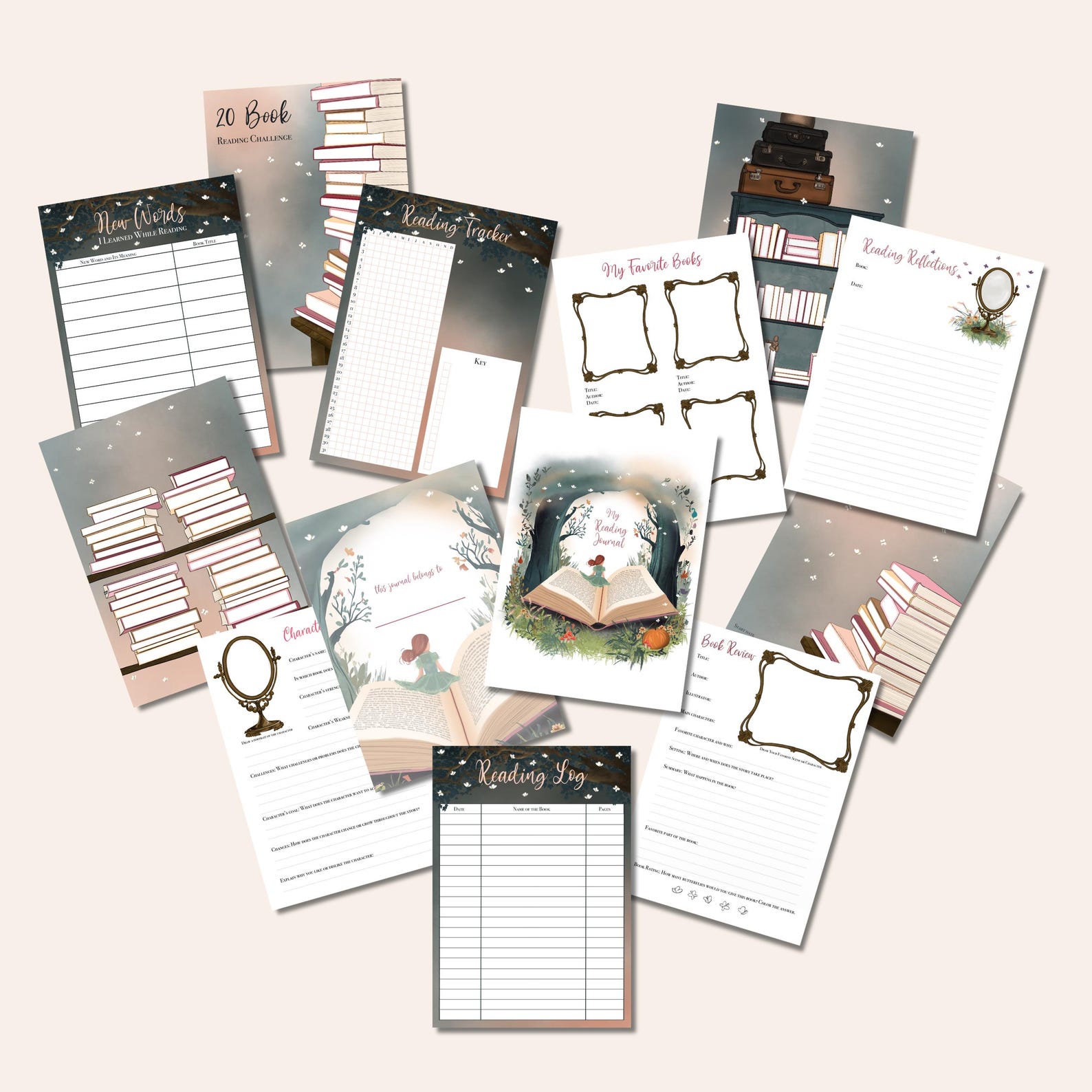 Reading Journal for Kids Reading Logbook for Children Printable Reading ...