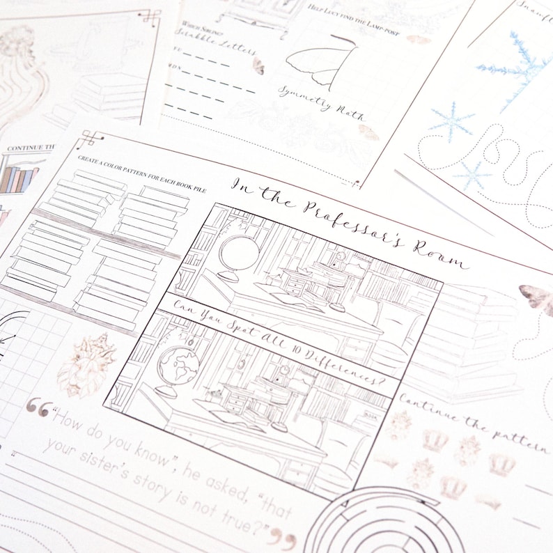 Narnia Activity Placemats | Printable Novel Study (PDF Pattern) - Etsy