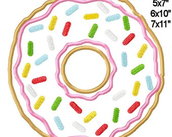 Donut embroidery | Etsy