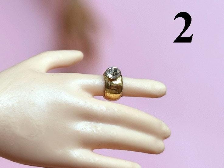Real Doll Ring With Small Stone Diamond Ring for Fashion Doll 1/6 Doll ...