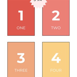 1-20 Numbers Flashcards, Preschool Counting Flashcards, Number Cards 1 ...