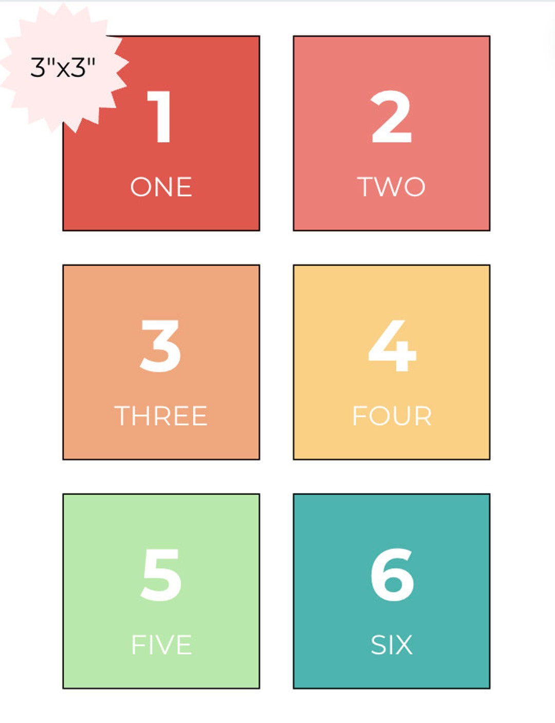 1-20 Numbers Flashcards, Preschool Counting Flashcards, Number Cards 1 ...