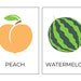 15 Fruit Flashcards, Montessori Flashcards, Pre-school Flashcards ...