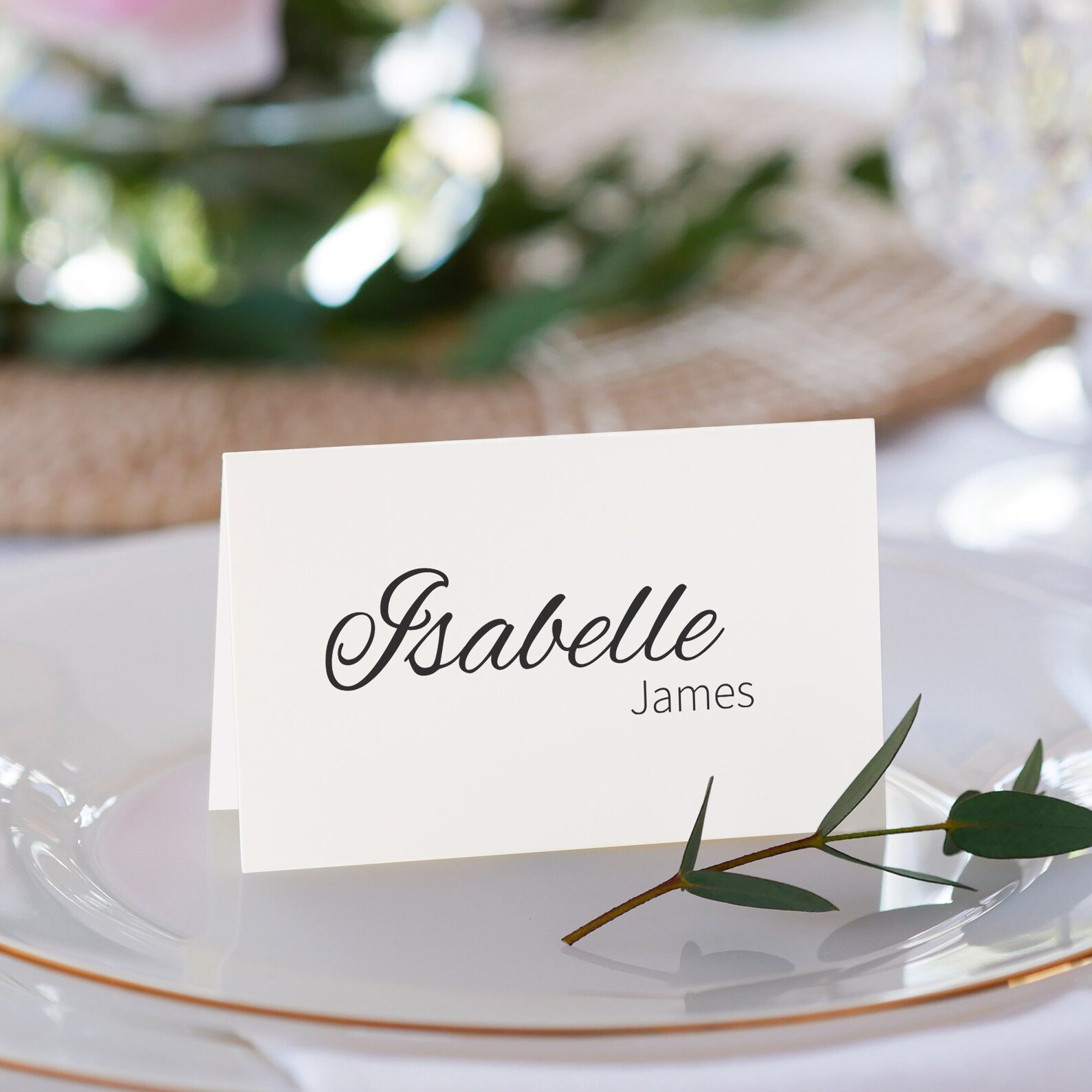 Minimal Wedding Place Names, Table Place Name Cards, Minimal Wedding ...